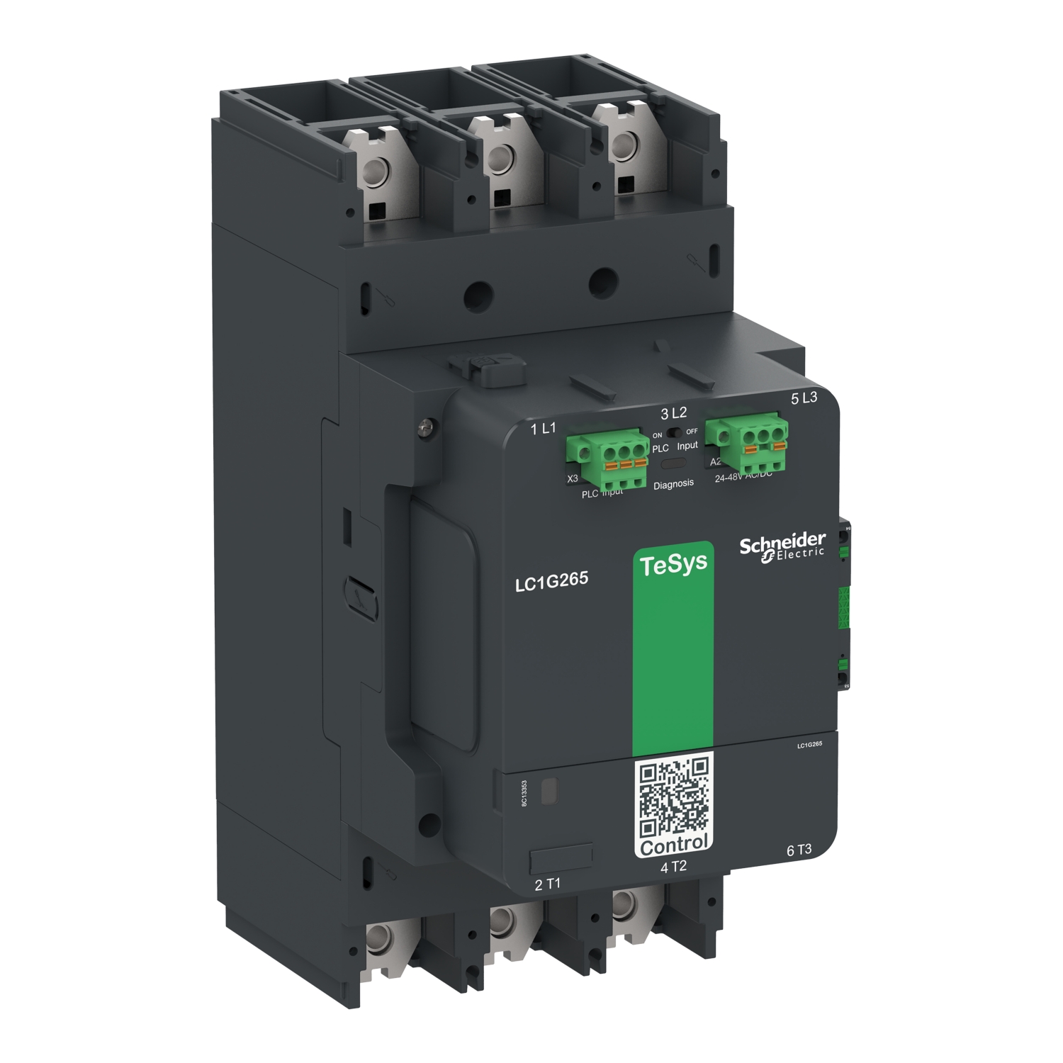 High power contactor, TeSys Giga, 3 pole (3NO), AC-3