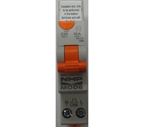 NHP Single Pole Safety Switch 25A 30ma 6KA RCD MCB | AGM Electrical